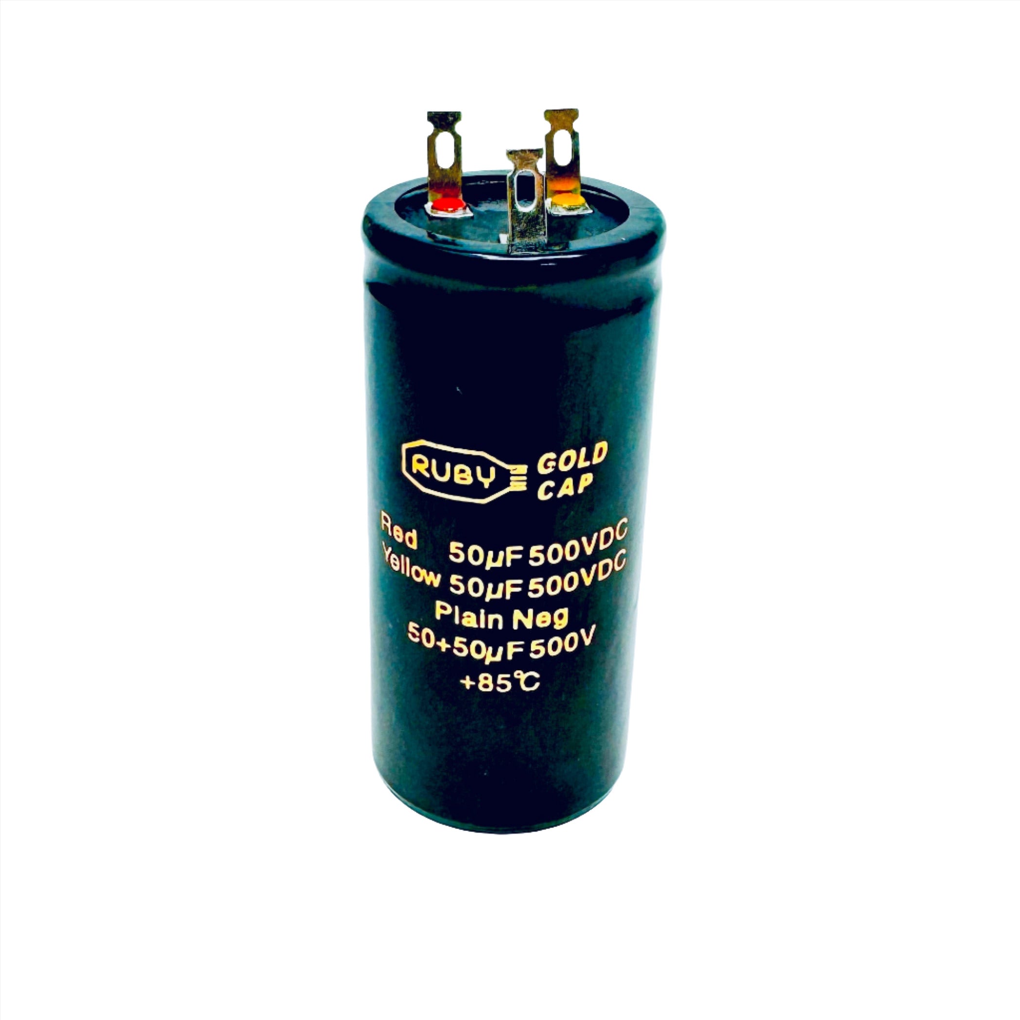 Ruby 50x50Mx500 Solder Lug Capacitor